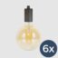 6x LED Bol E27 9,5 cm amber