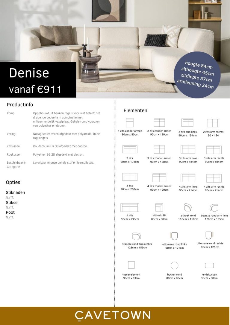 Denise Hoekbank Organisch en modulair