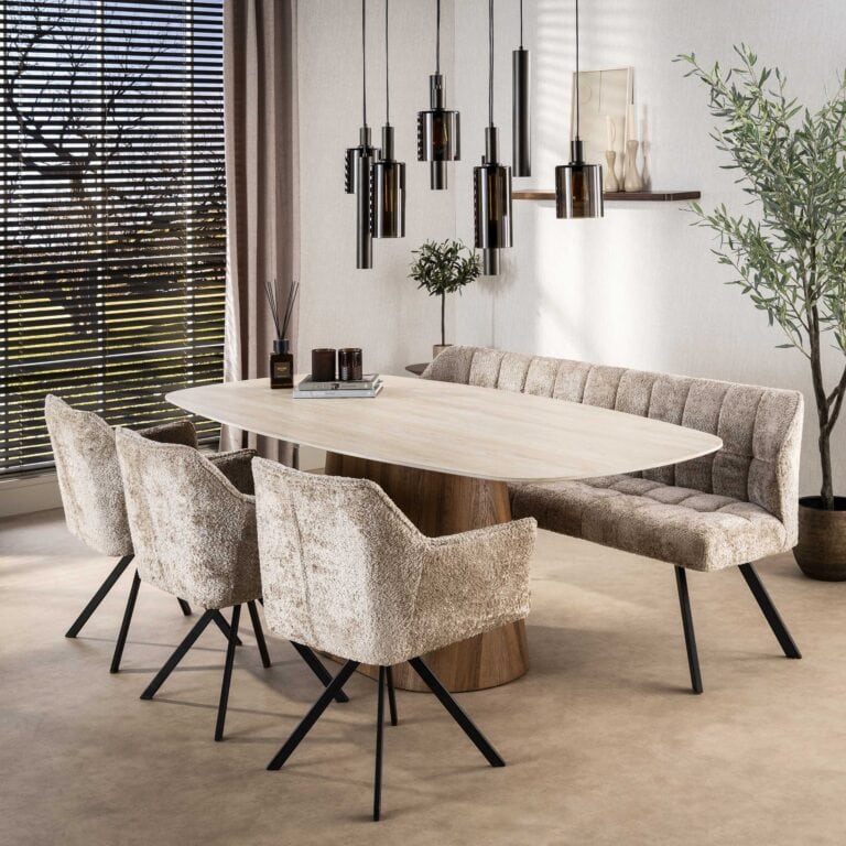 Kelly Eetkamerbank alura Zand